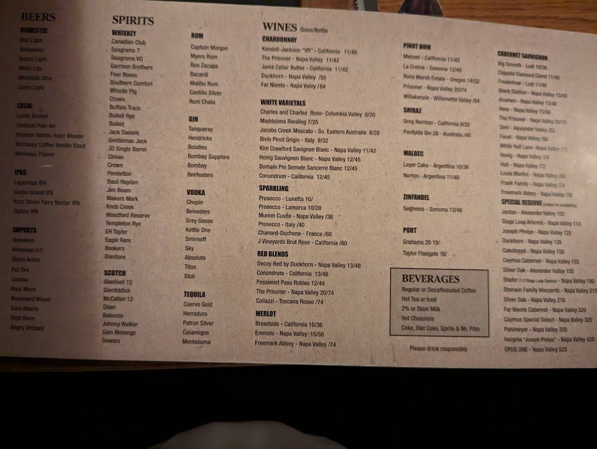 Menu at The Drover pub & bar, Omaha, S 73rd St