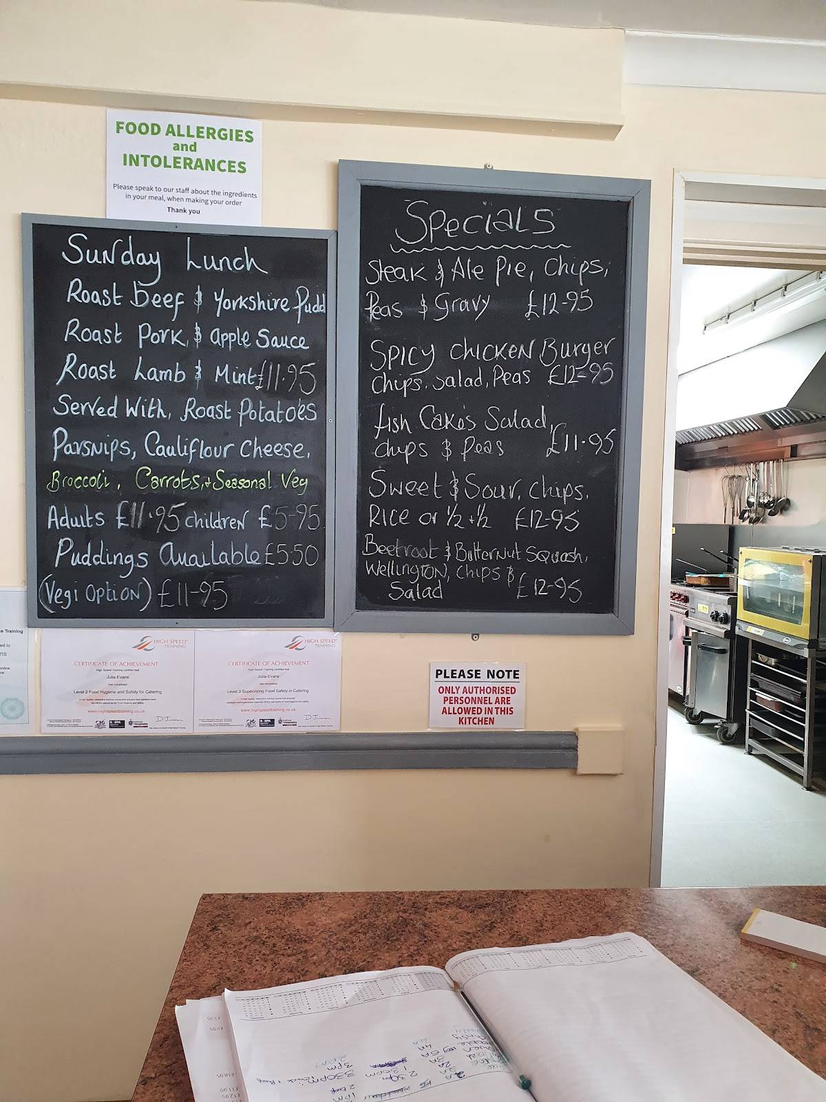 Menu at The Railway Inn pub & bar, Borth
