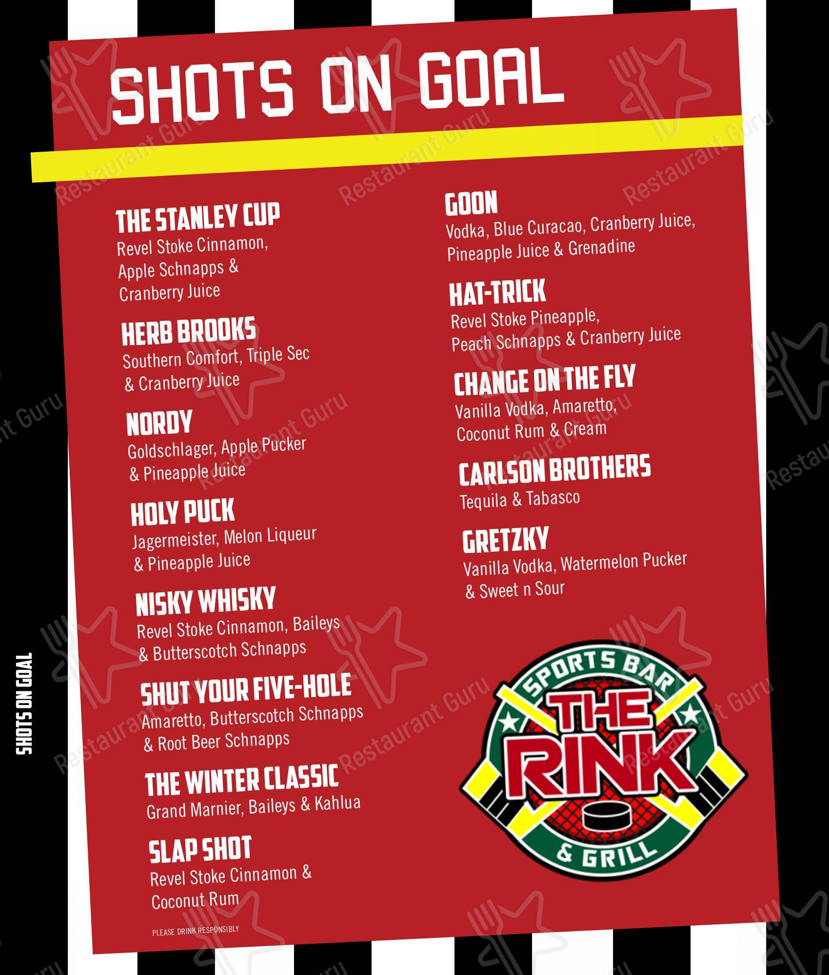 Menu at The Rink Sports Bar & Grill, Eveleth