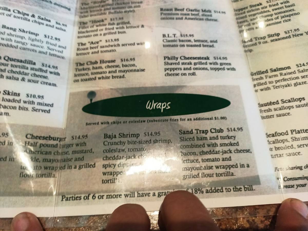 Menu at The Sand Trap Sports Bar & Grill, Venice