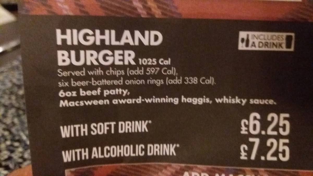 Menu at The Talk Of The Town - JD Wetherspoon pub & bar, Paignton