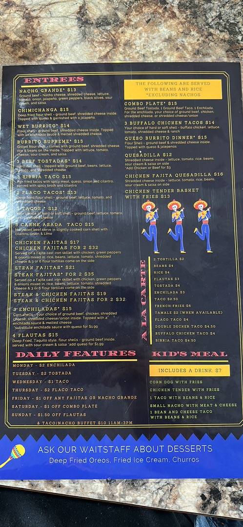 Menu at The Taste of Bay City restaurant, Bay City