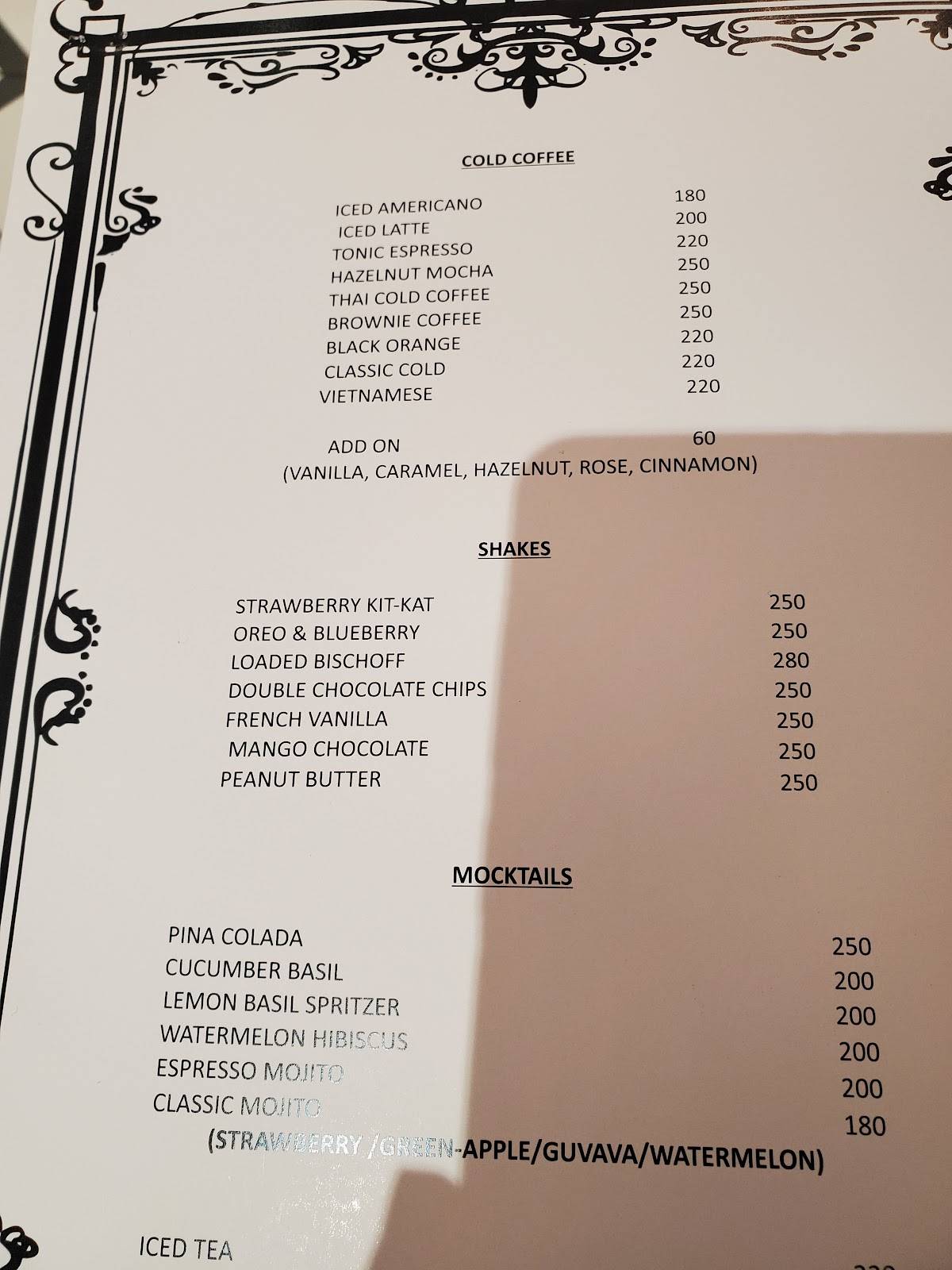 Menu at The Tulip Touch Café - Best café in town, Vadodara