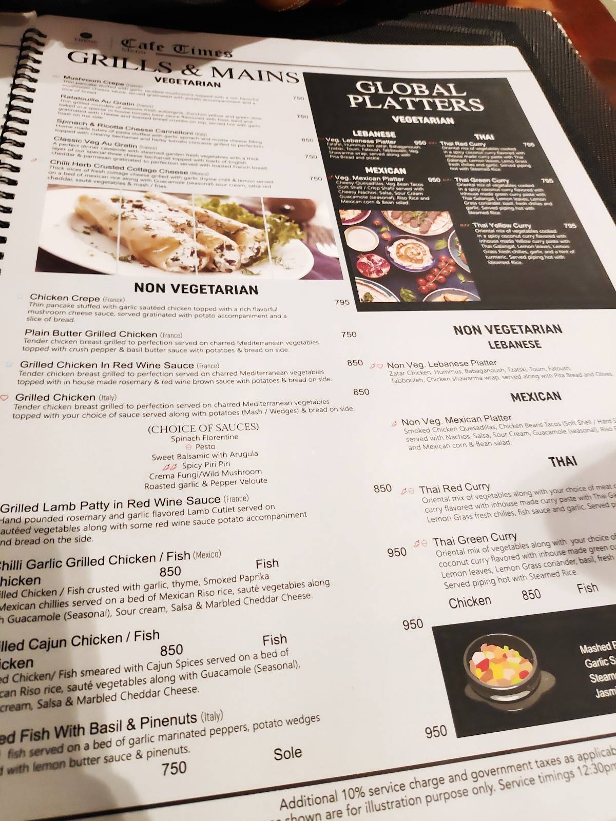 Menu at Theos Cyberhub, Gurugram