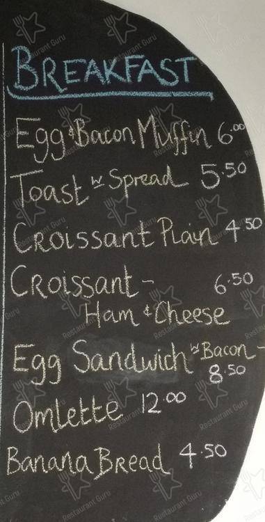 Menu at Three Drops Coffee & Sandwich restaurant, Melbourne