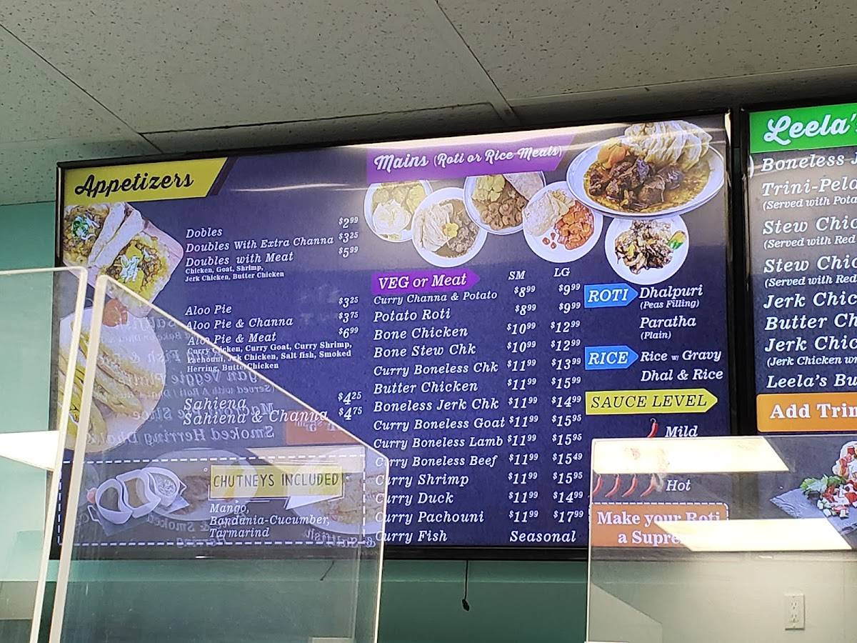 Menu at Wicked Carib, Food Culture of Trinbago restaurant, Toronto