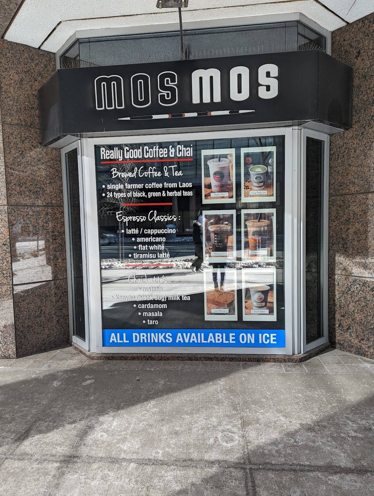 Menu at Mos Mos Coffee & Cookie Shop cafe, Toronto, 655 Bay St.
