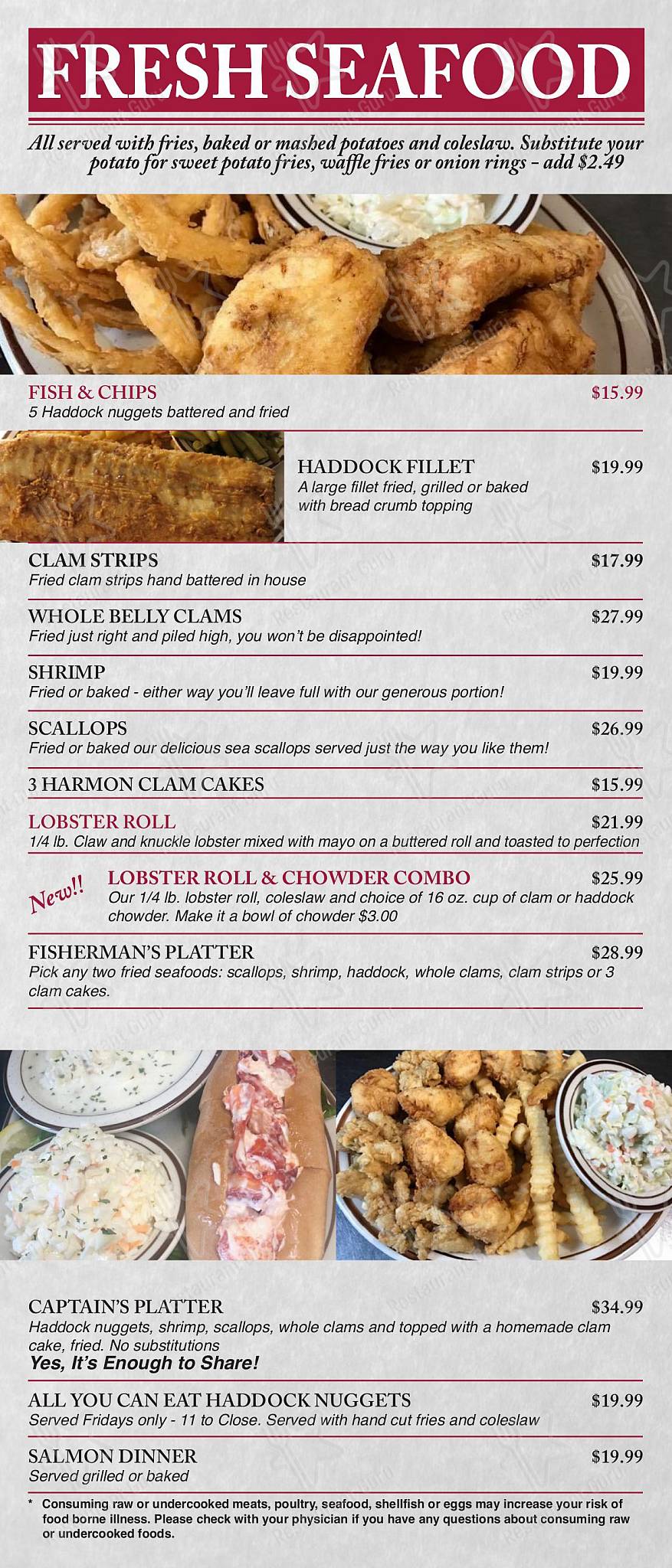 Menu at Town Line Family Restaurant, Lyman, 10 New County Rd
