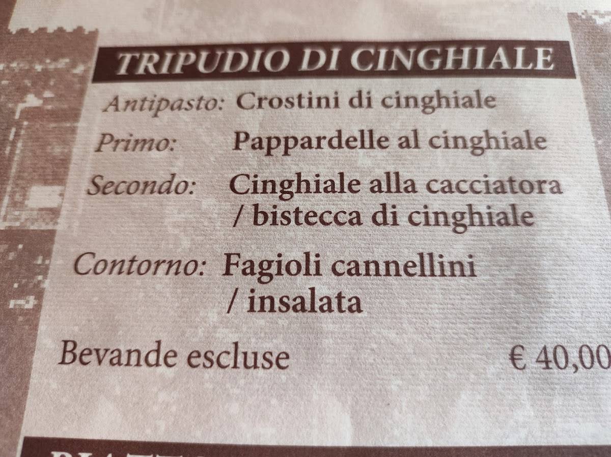 Menu da Trattoria Da Carla ristorante, Capalbio