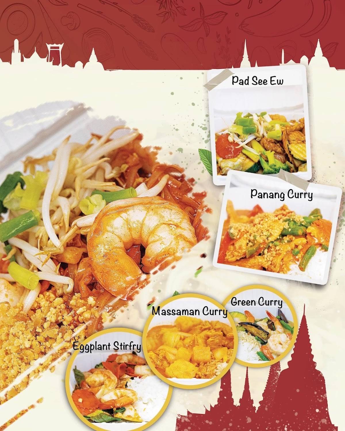 Menu at Tuk Tuk Thai Food Truck restaurant, Volcano