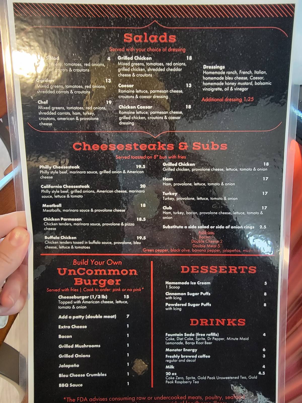 Menu at UnCommon Pizza 49 restaurant, Bethel