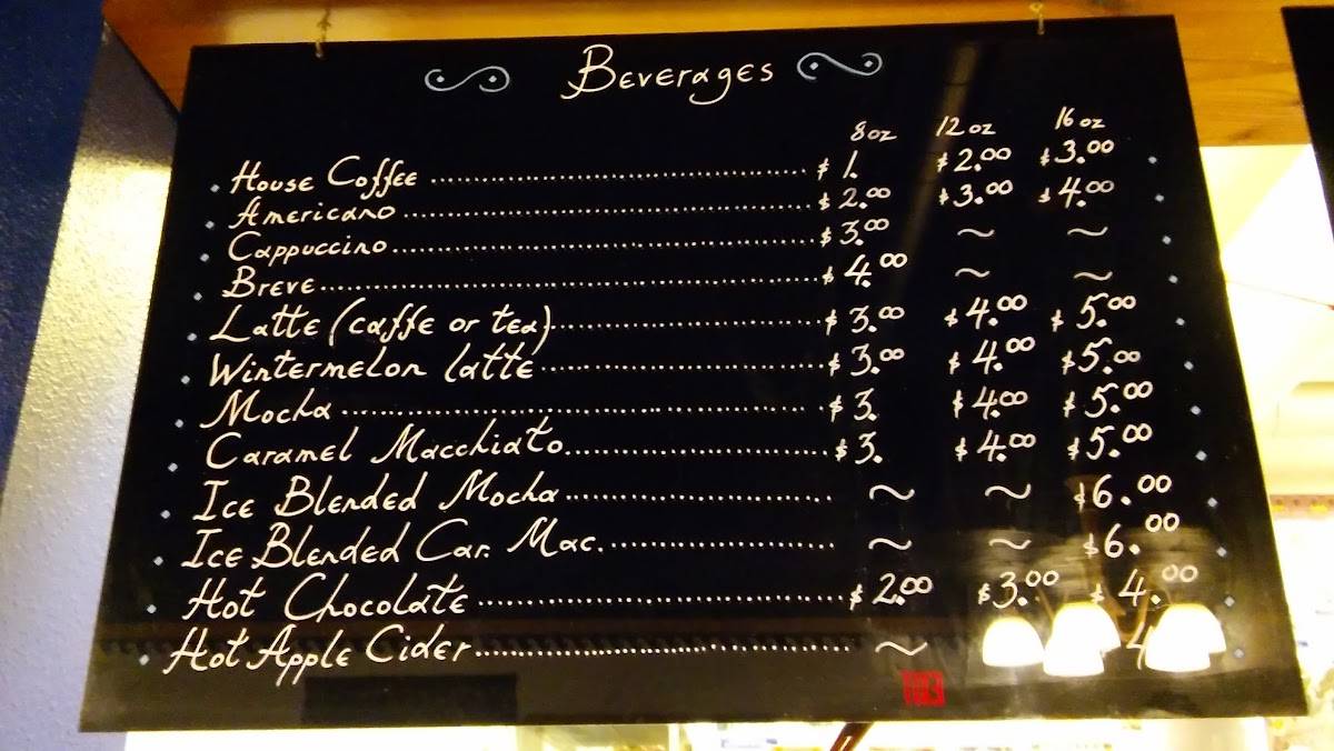 Menu at Blue House Cafe, Vernonia, 919 Bridge St