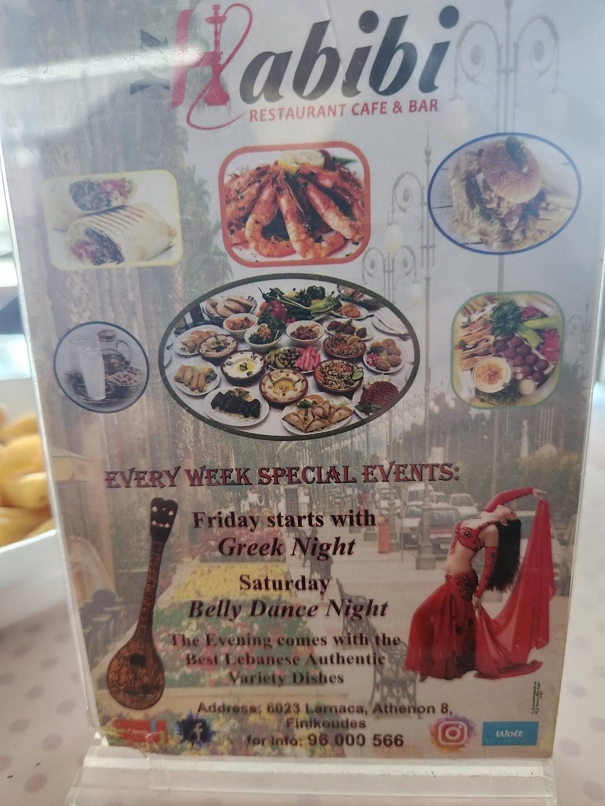 Menu at Ya Habibi Restaurant larnaca, Larnaca