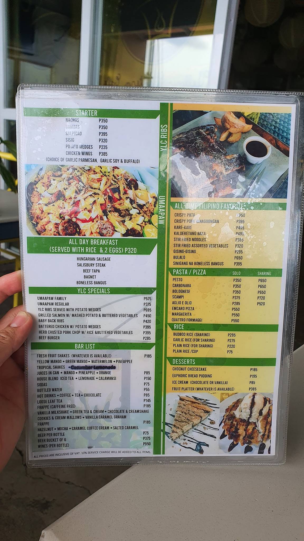 Menu at Yellow Lantern Café cafe, Antipolo, 267 Sumulong Hwy