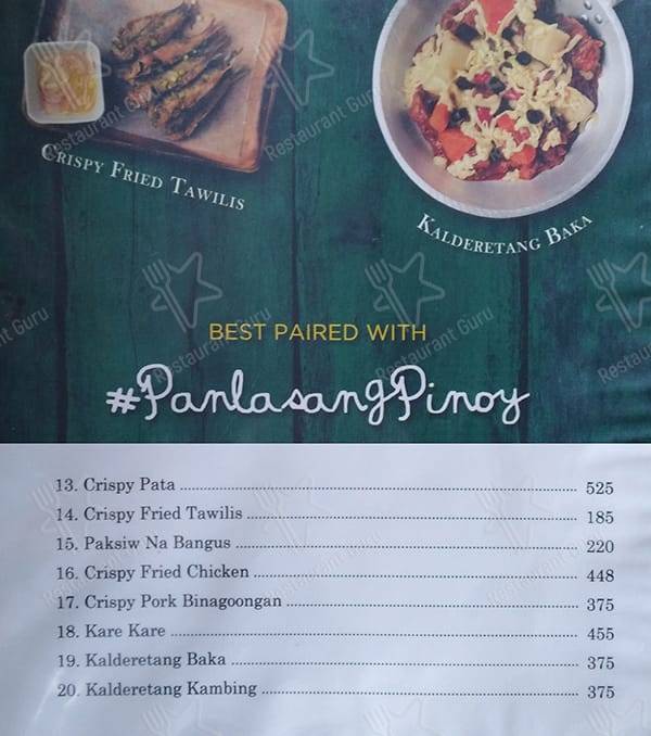 Menu at Yellow Lantern Café cafe, Antipolo, 267 Sumulong Hwy