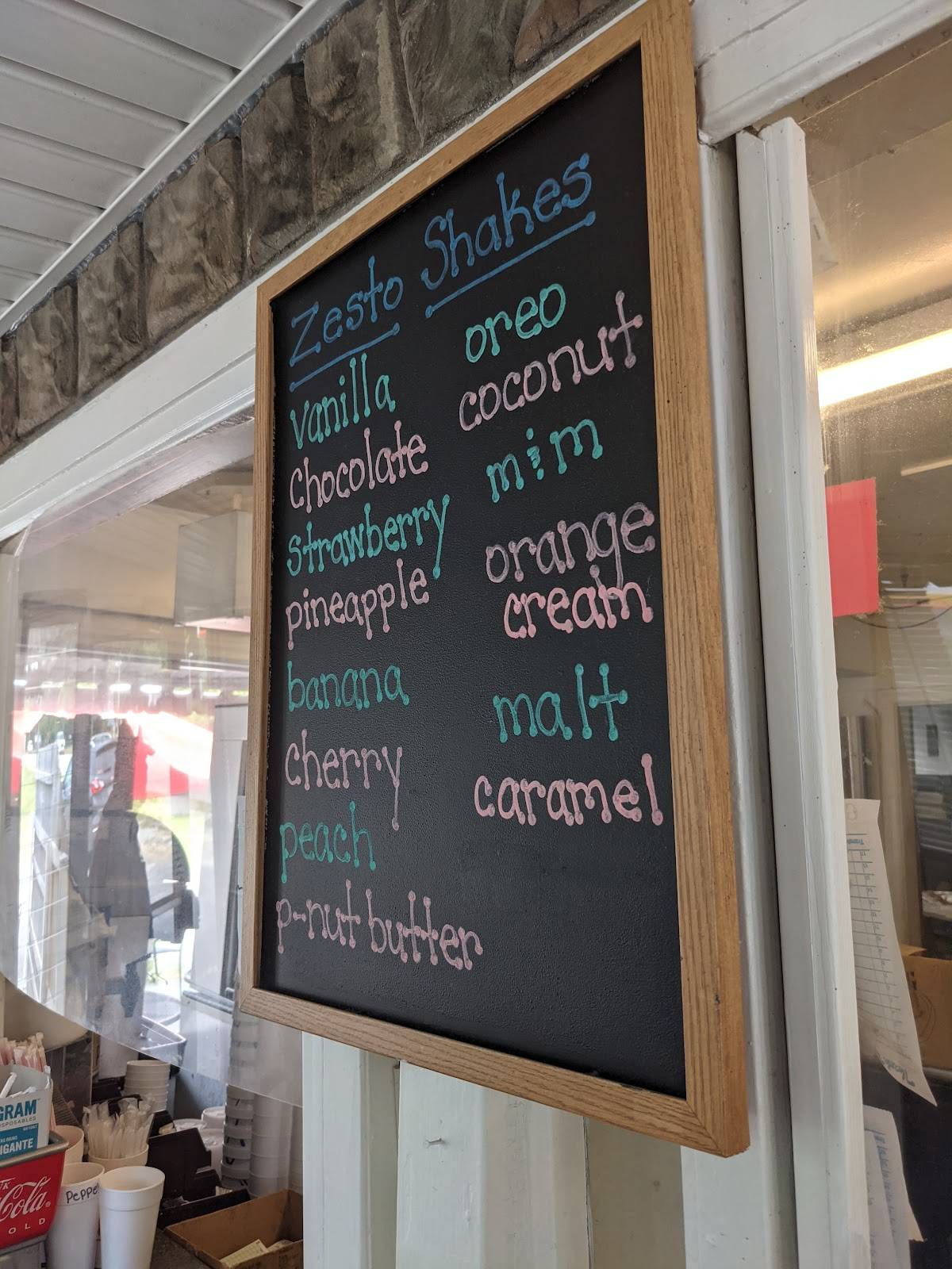 Menu at Zesto Drive-In fast food, Newberry