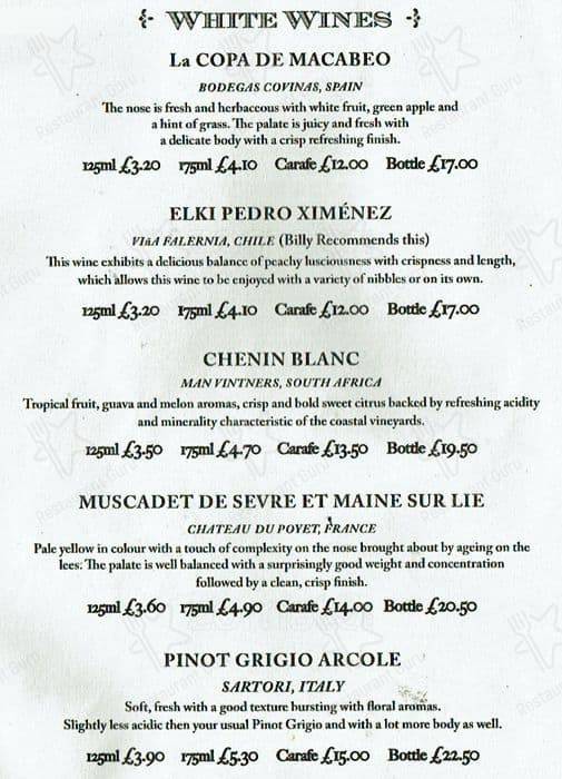 Menu at Panda & Sons pub & bar, Edinburgh