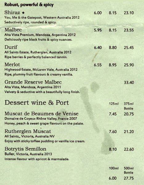 Menu at The Foley pub & bar, Claygate