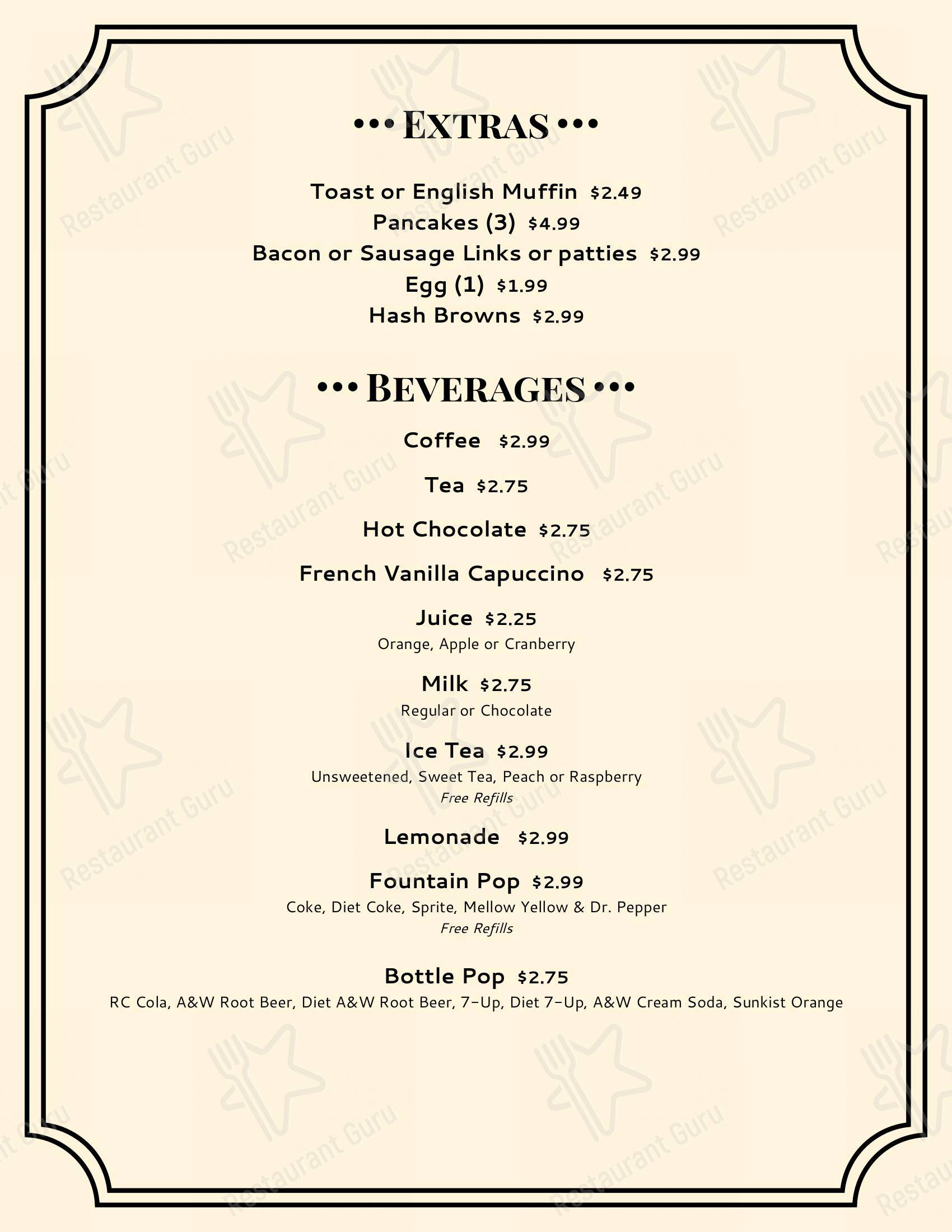 Menu at The Rink Sports Bar & Grill, Eveleth