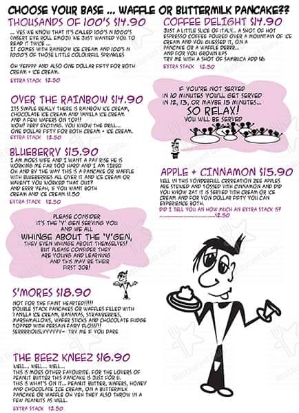 Menu at Lazy Moe's OAKLEIGH restaurant, Oakleigh