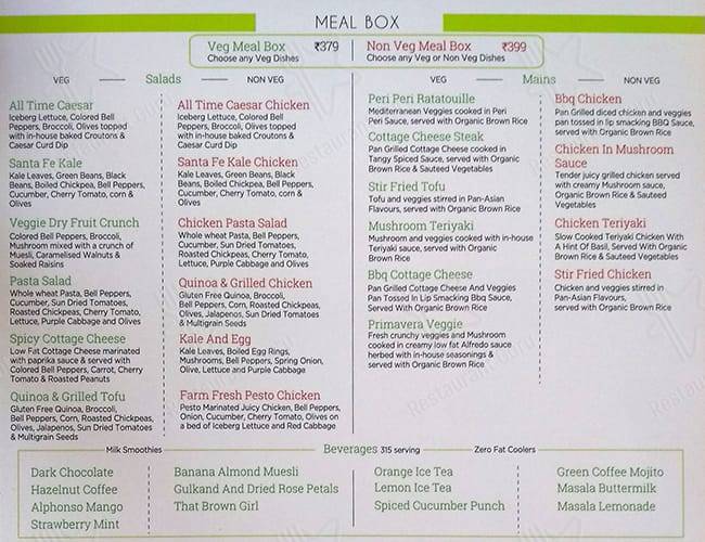 Menu at NutrioBox, Prashant Vihar, Delhi, Fun City Mall