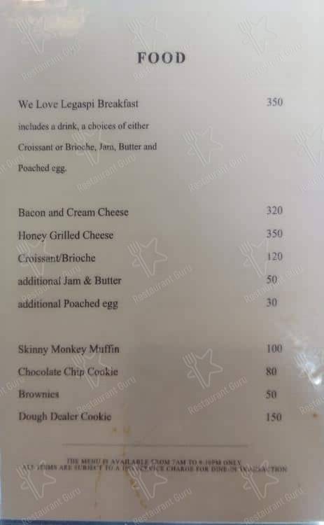 Menu at The Curator Coffee & Cocktails pub & bar, Makati, 134 Legazpi ...
