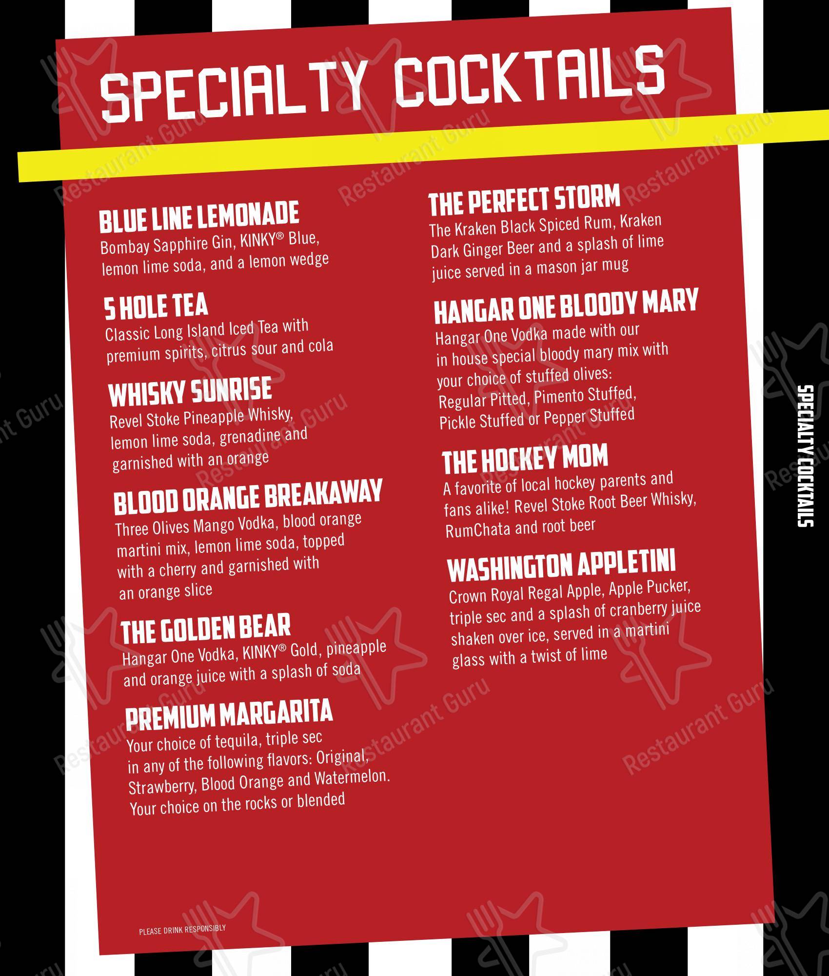 Menu at The Rink Sports Bar & Grill, Eveleth