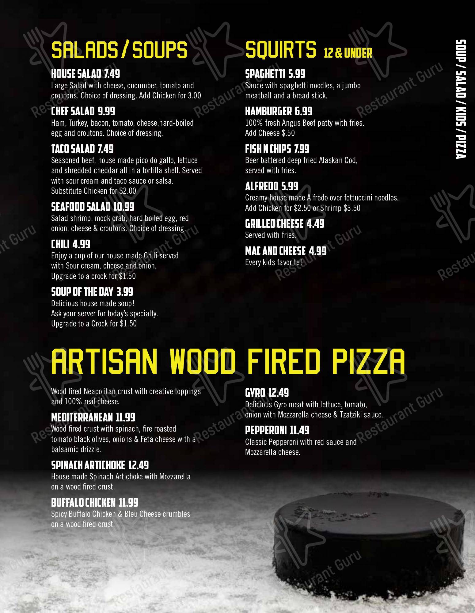 Menu at The Rink Sports Bar & Grill, Eveleth