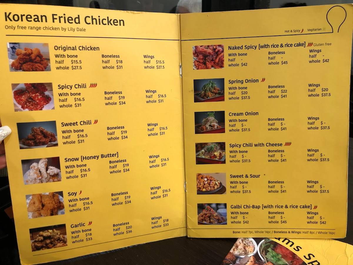 Menu at 7 Grams Restaurant, North Perth