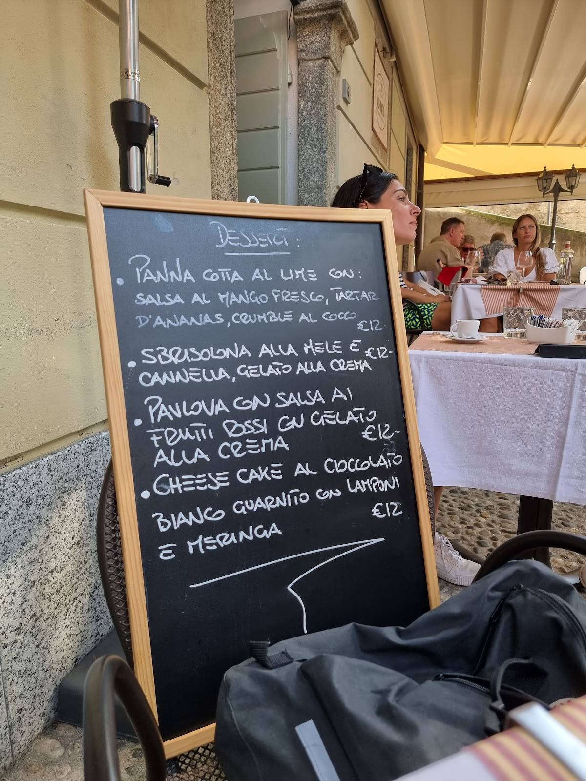 Menu at Al Prato Restaurant, Varenna