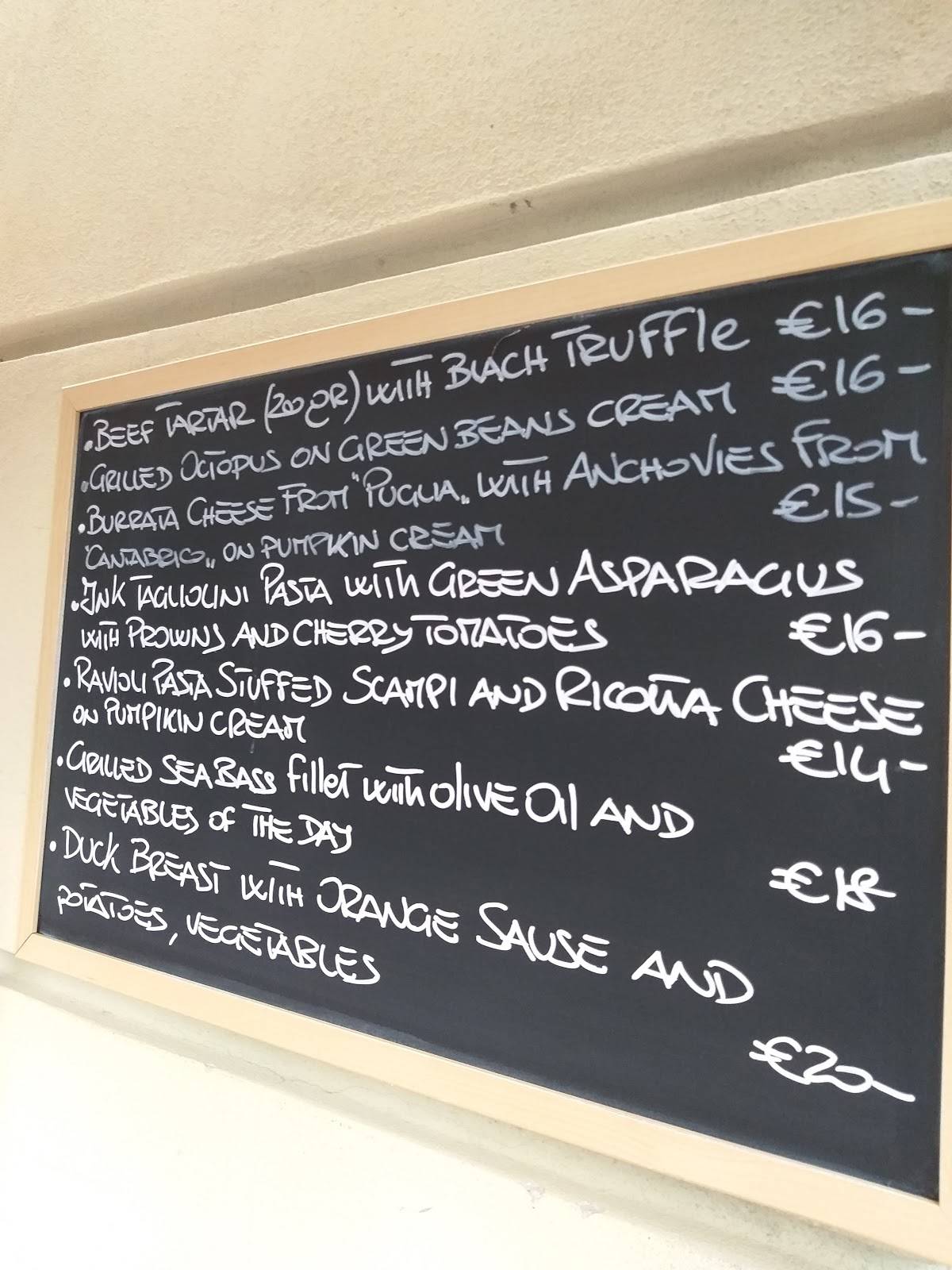 Menu at Al Prato Restaurant, Varenna