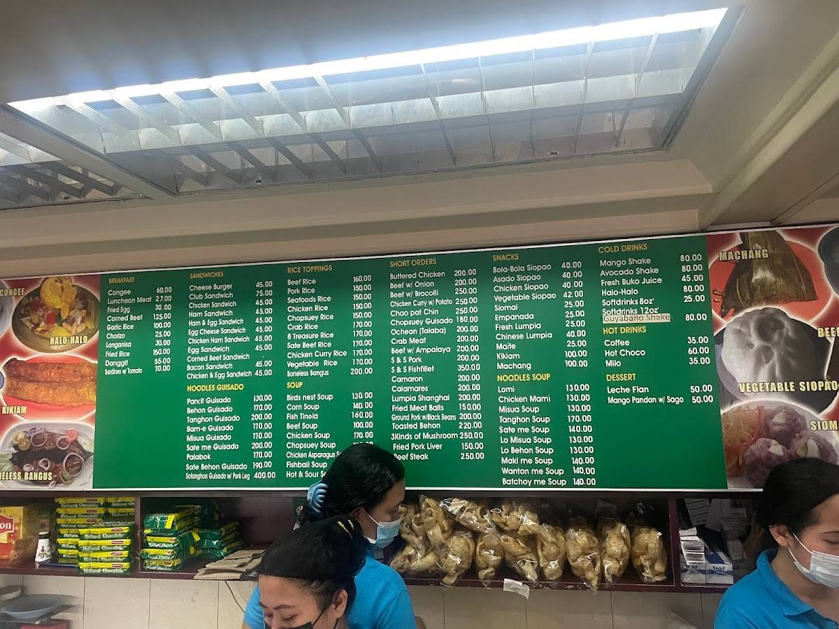 Menu at Ala King restaurant, Cebu City, 8V6R+CJP