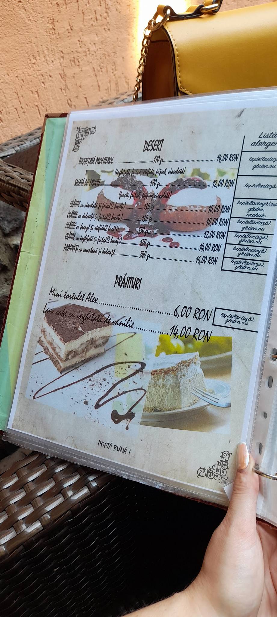 Menu at Alex, Jibou