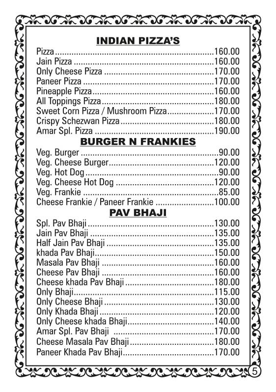 Menu at Amar juice centre, Mumbai, Building No 1 Unit