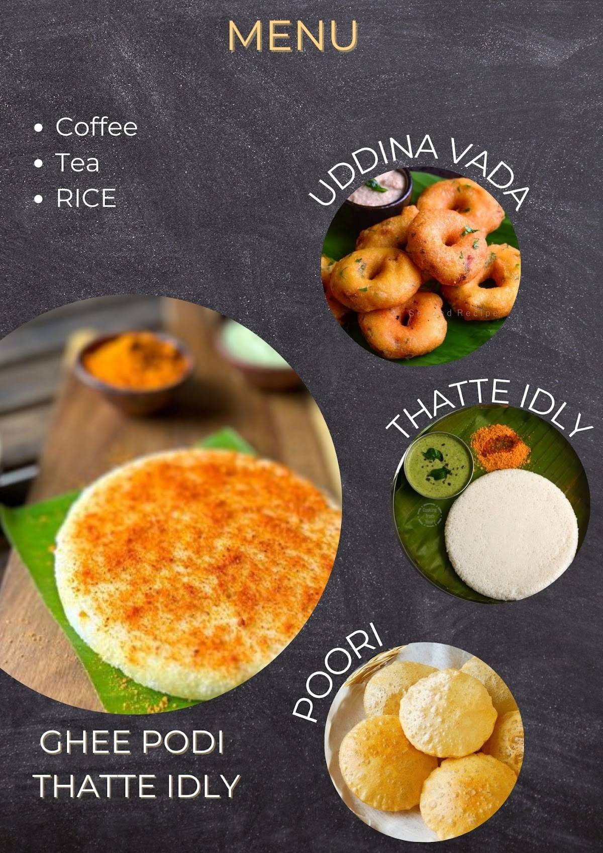 Menu at Amrutha Aahara, Bengaluru, M.P South