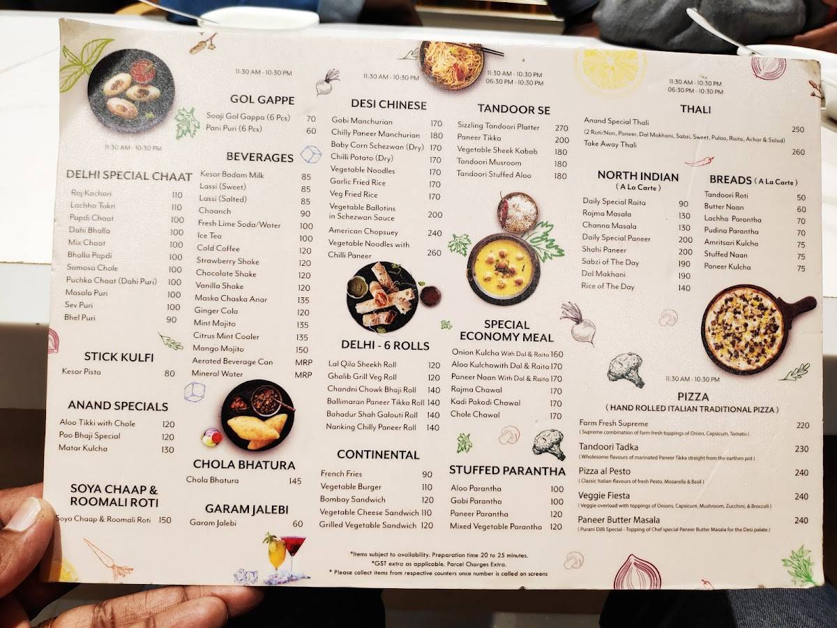 Menu at Anand Sweets & Savouries, Bengaluru, Whitefield Main Rd