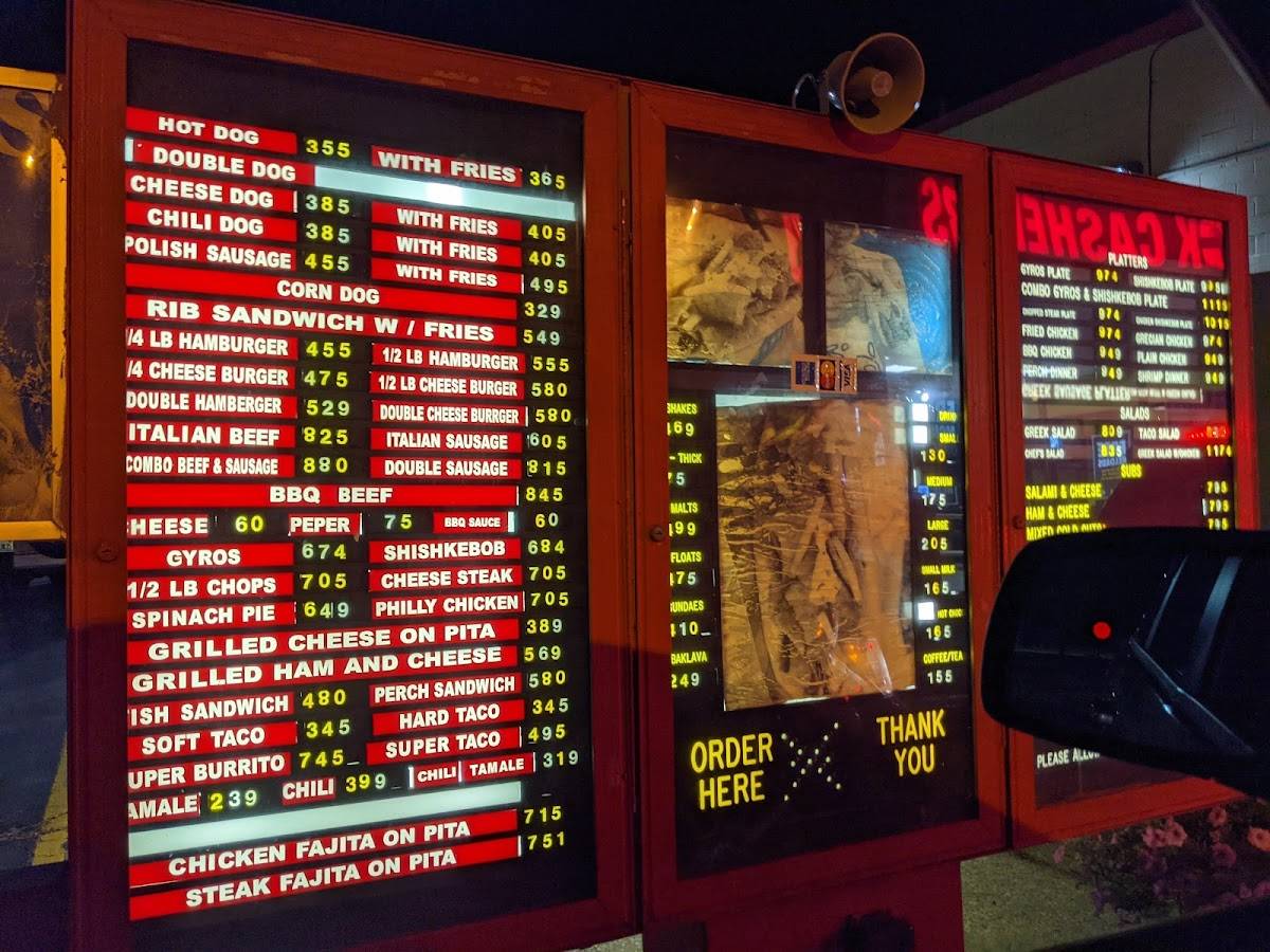 Menu at Ariston restaurant, Hazel Crest, Kedzie Ave