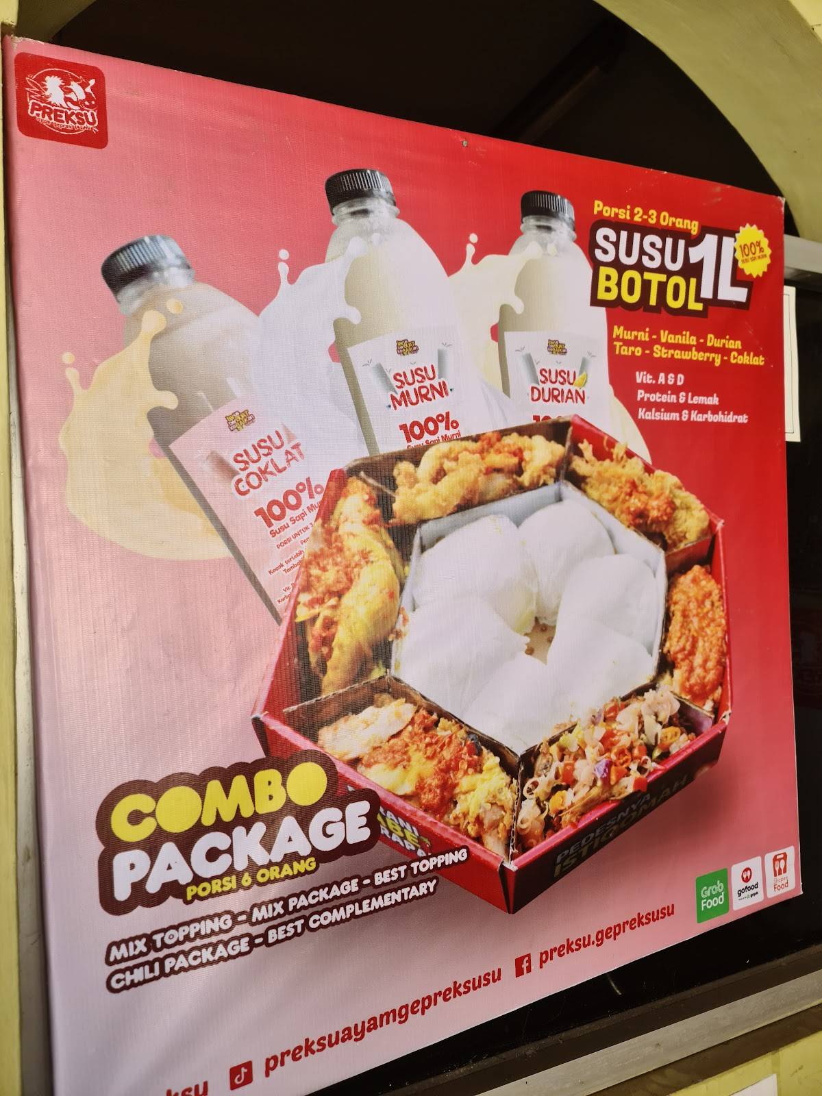 Carta del restaurante Ayam Geprek & Susu (Preksu) Godean, Banguntapan