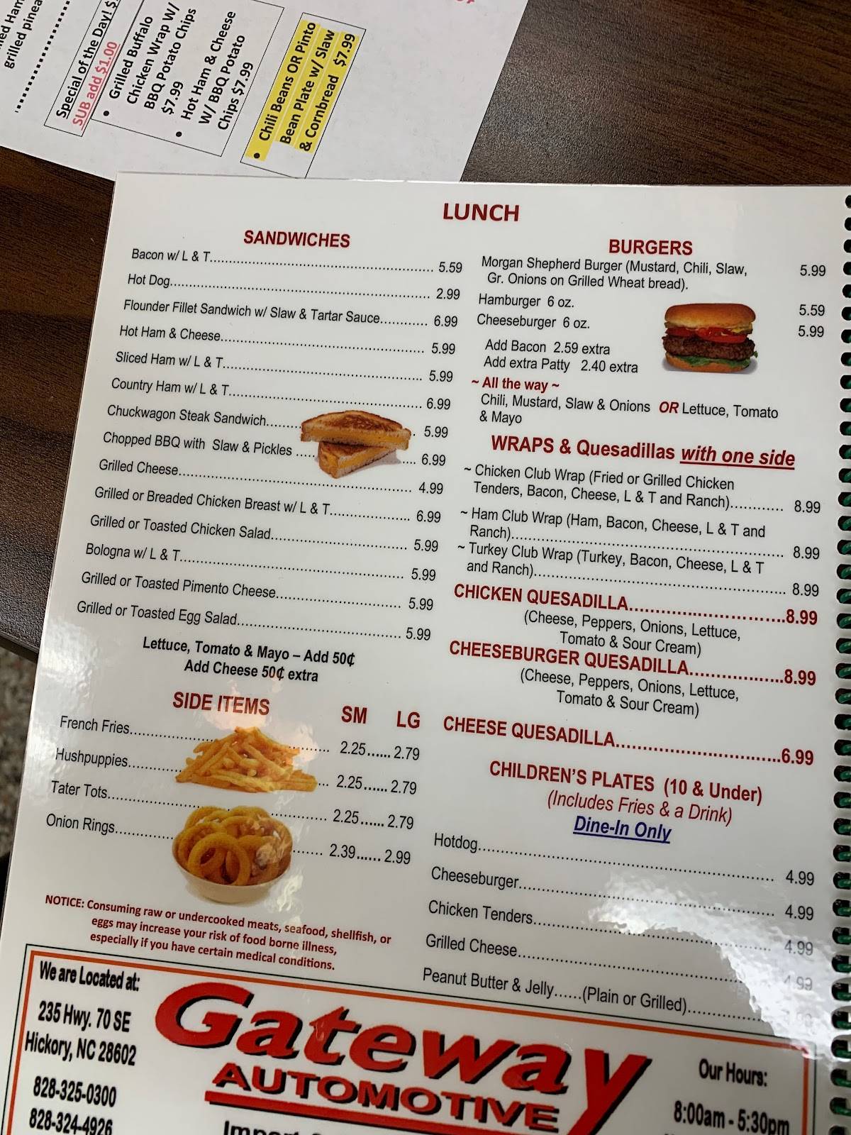 Menu at Four Peas In A Pod BBQ, Conover