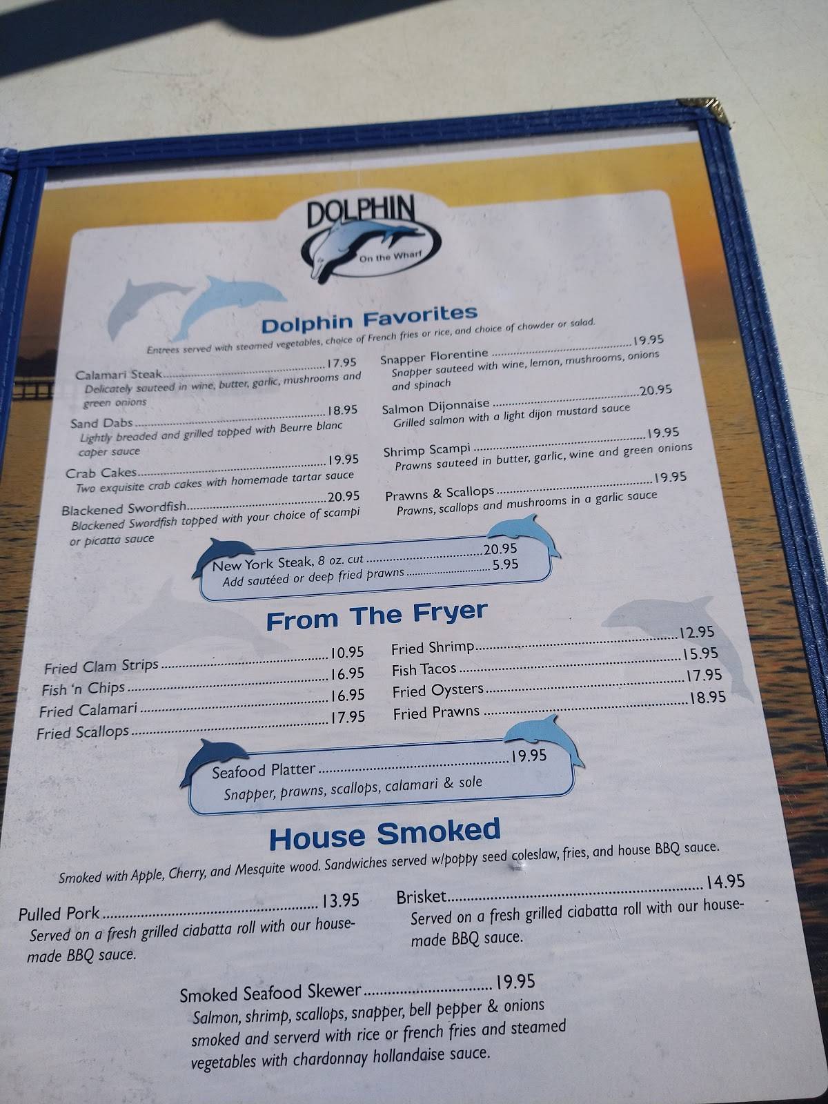 Menu at Dolphin Restaurant, Bedford