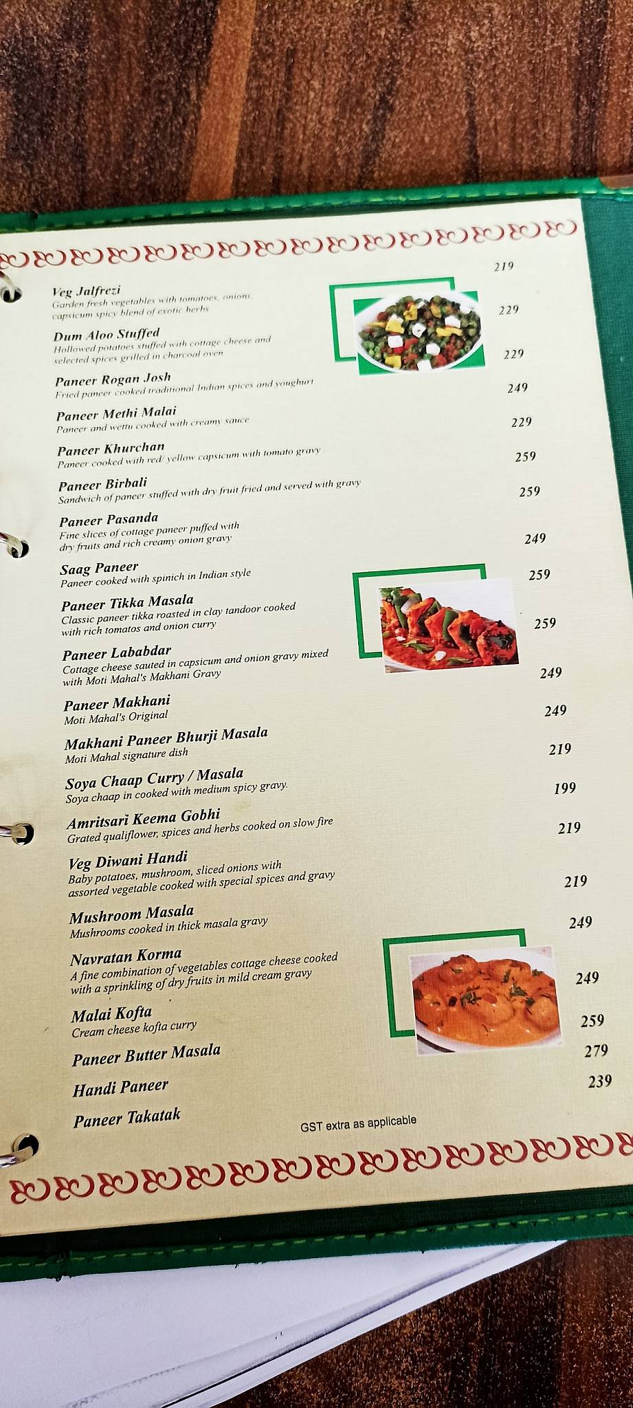 Menu at Moti Mahal Delux Restaurant, Bela Pratapgarh, WXCR+MX9