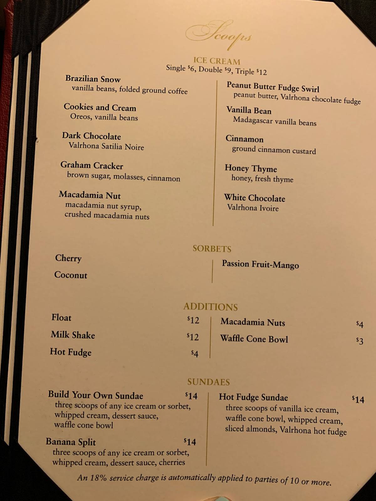 Menu at Bern's Steak House steakhouse, Tampa, 1208 S Howard Ave