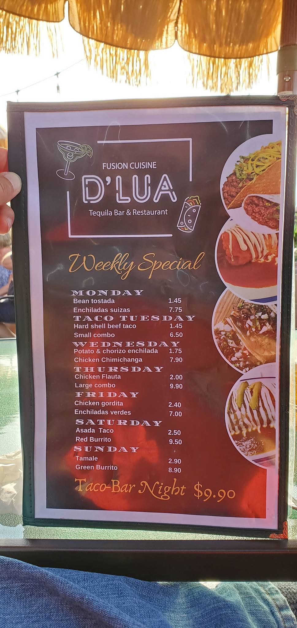 Menu at D'Lua Bettendorf Fusion Cuisine & Bar, Bettendorf