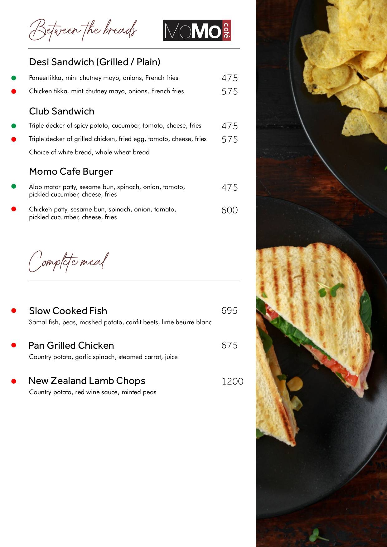 Menu at Courtyard by Marriott Bhopal, Bhopal