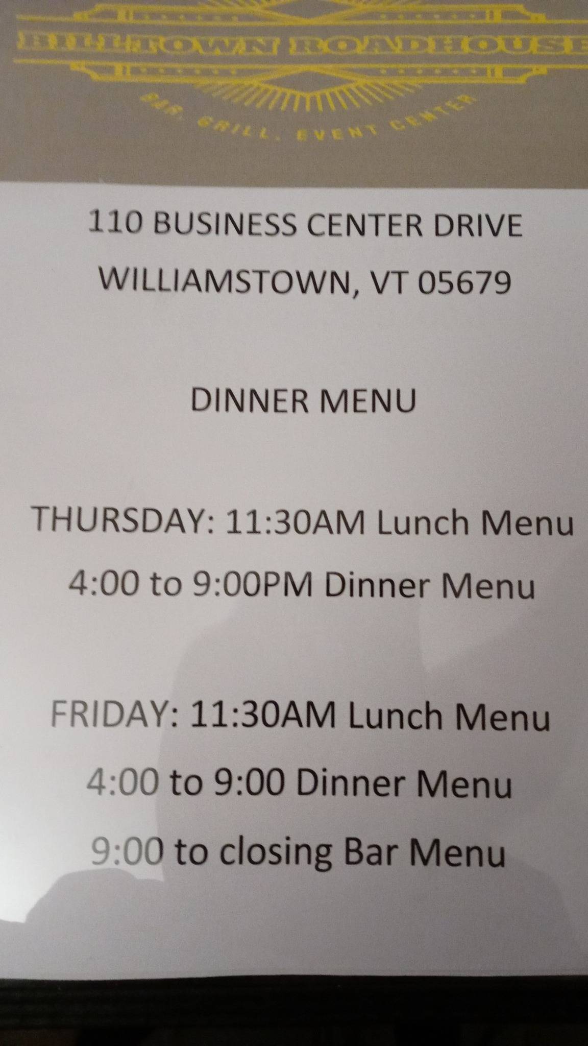 Menu at The Den pub & bar, Williamstown