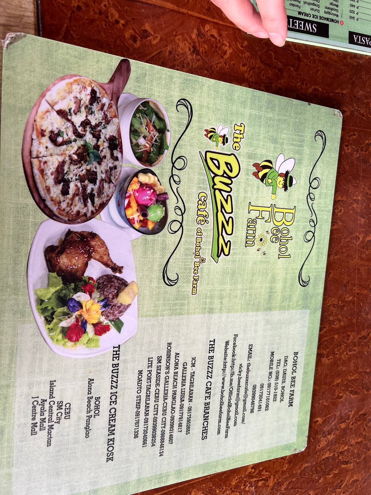 Menu at Bohol Bee Farm restaurant, Dauis
