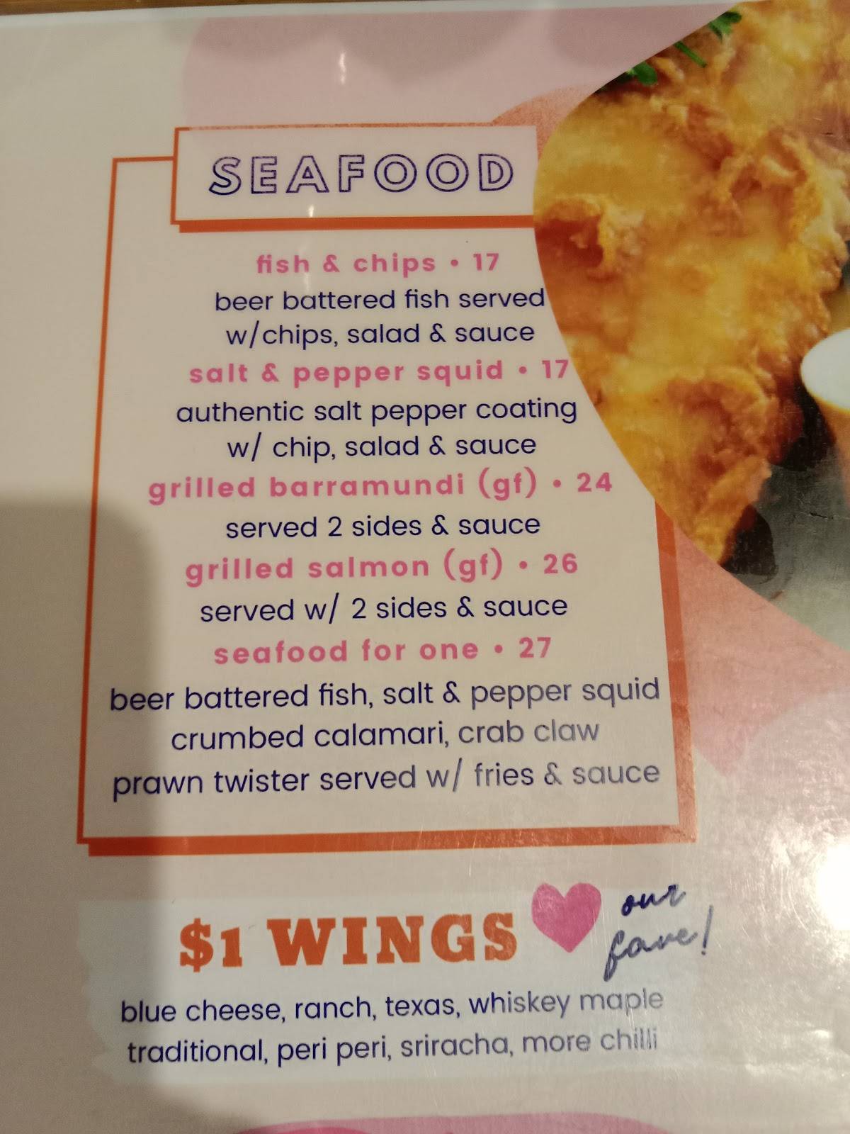 Menu at Bomaderry Hotel pub & bar, Bomaderry