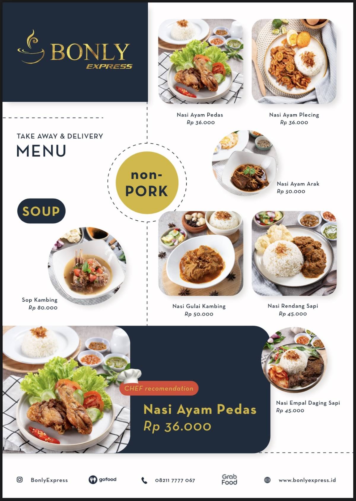 Menu at Bonly Express Loop Graha Family restaurant, Surabaya