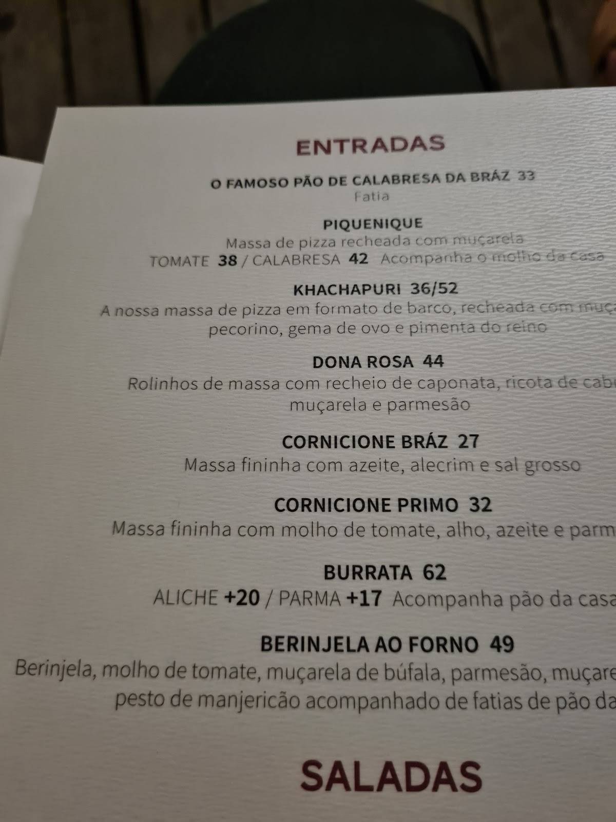 Menu em Bráz Quintal pizzaria, São Paulo, R. Gandavo
