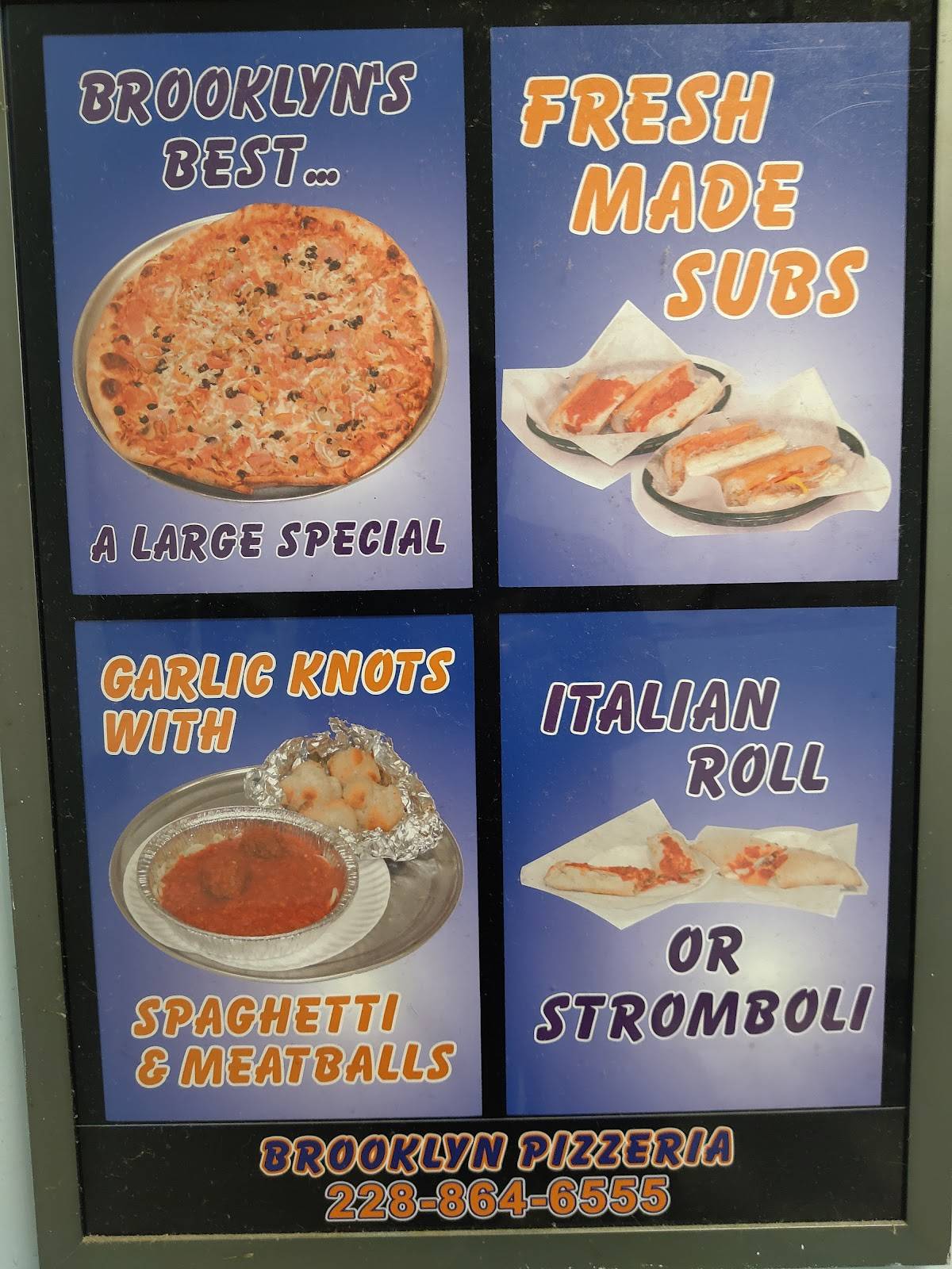 Menu at Brooklyn Pizzeria, Gulfport